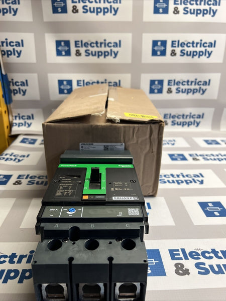 JDA36200 PowerPact 200 A 3-Pole 600V Circuit Breaker Square D ...
