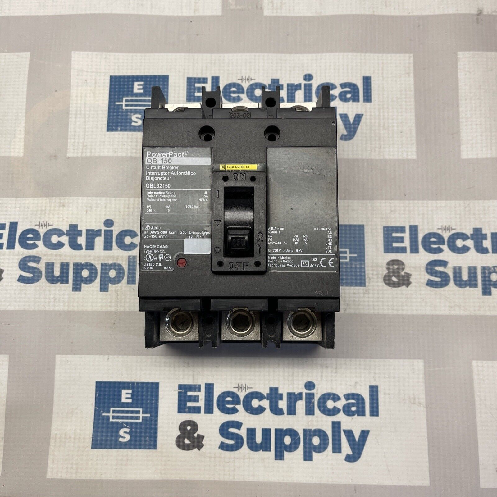 Square D QBL32150 150 Amp 240 Vac 3 Pole Circuit Breaker-Warranty (New ...