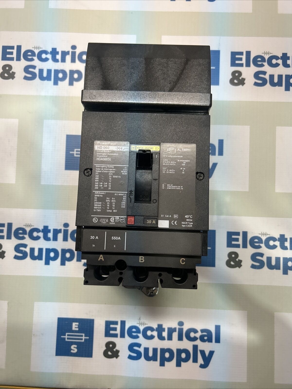 HDA36030 SQUARE D CIRCUIT BREAKER 30 AMP 3 POLE 600 VAC NEW - Electrical and Supply