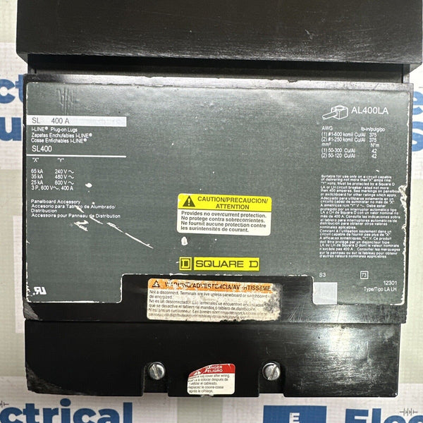 SL400A SQUARE D 400A 3-Pole 600V - Electrical and Supply