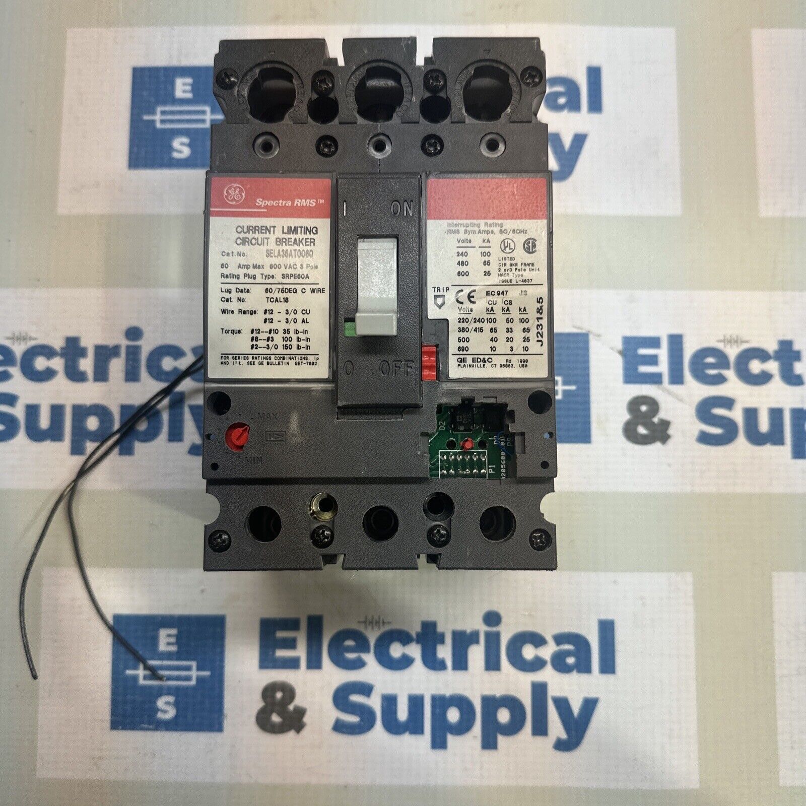 SELA36AT0060 GE 3-Pole 60A 600V Circuit Breaker - Electrical and Supply