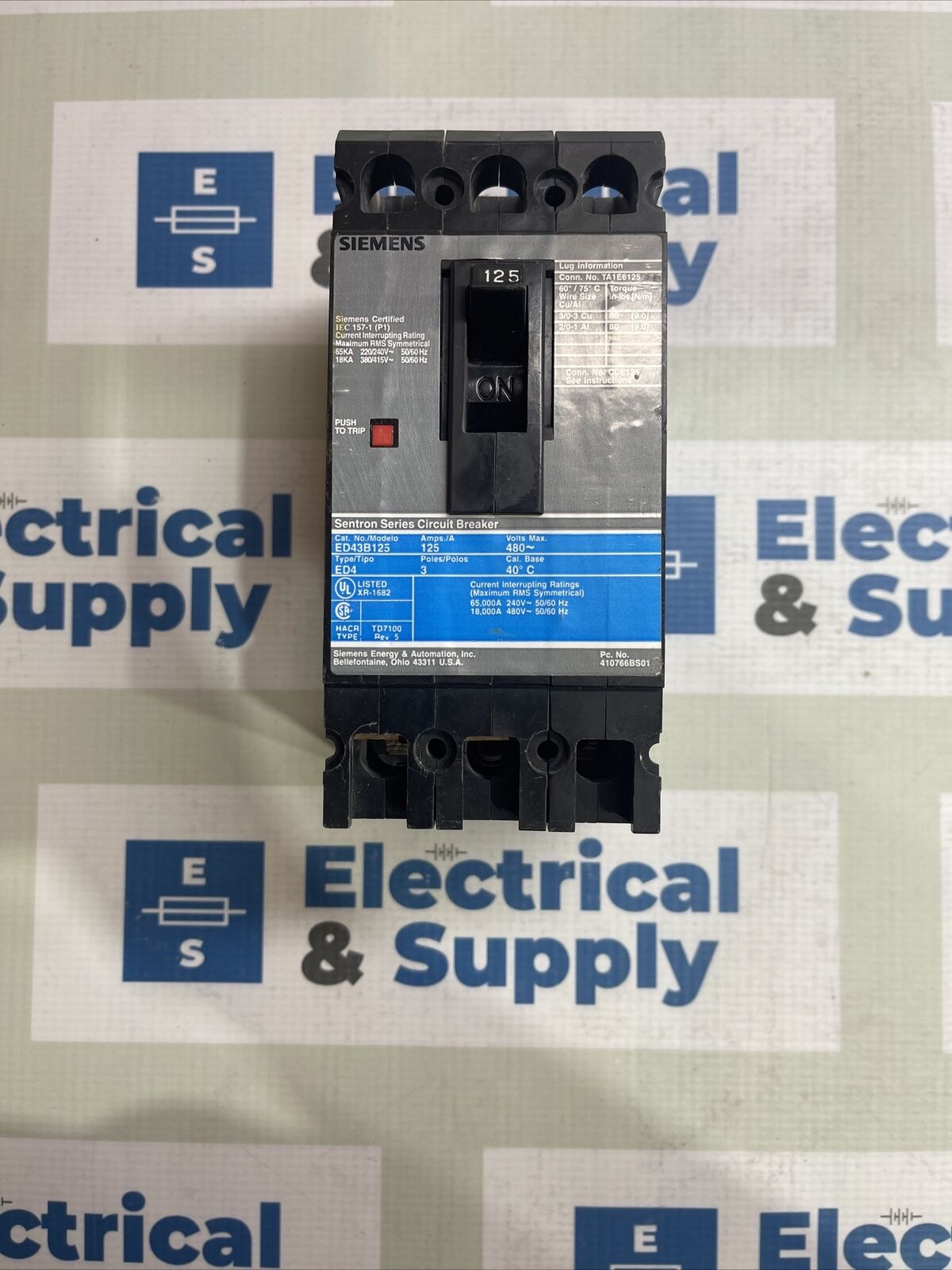 ED43B125 | Siemens | 125 Amp | 480 Volt | 3 Pole | New Surplus Circuit ...