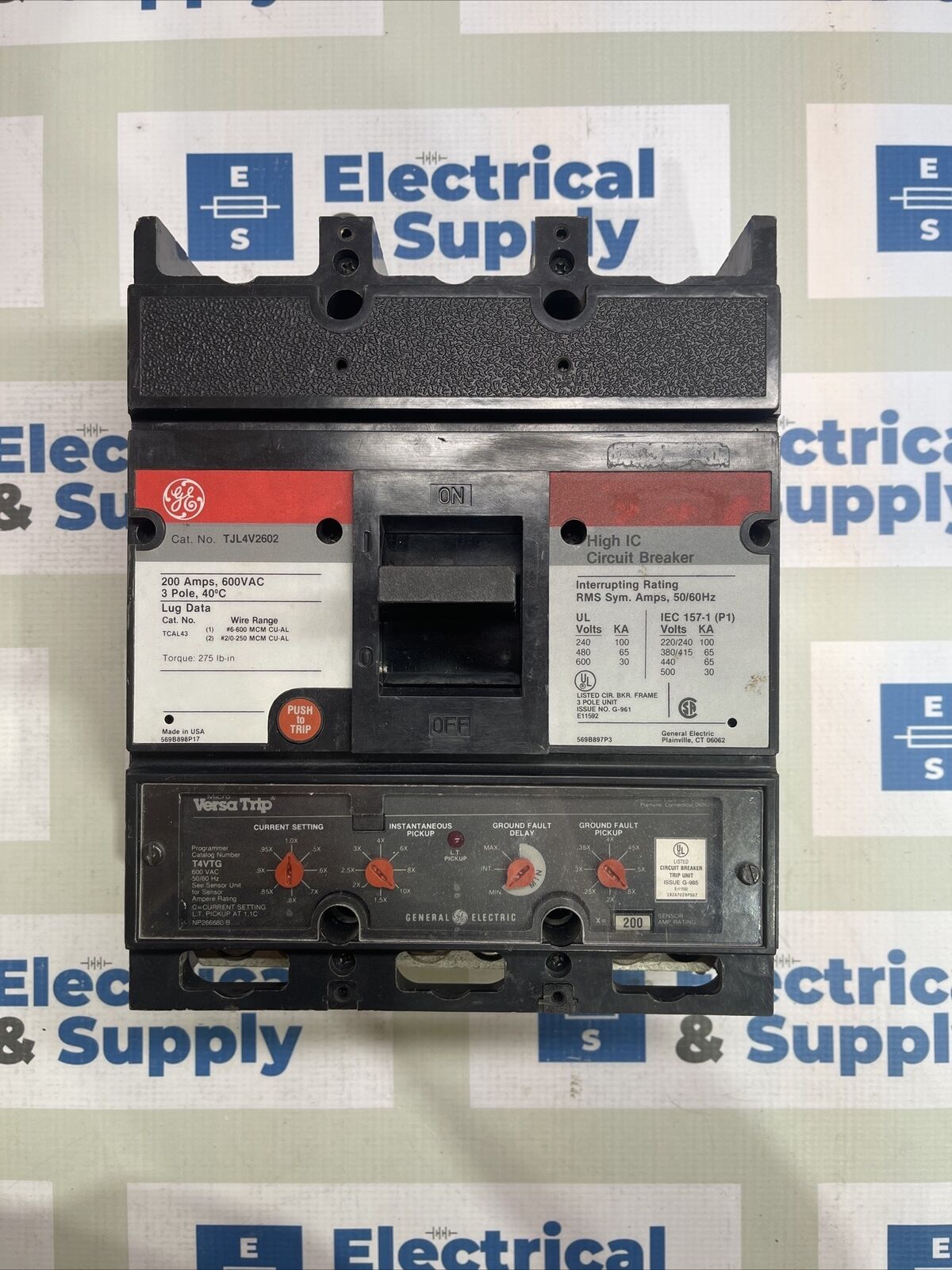 TJL4V2606 | General Electric | 200 Amp | 600 Volt | 3 Pole | Circuit B ...