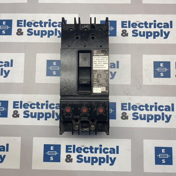 Westinghouse Shunt Trip JB3200W 200 Amp 3POLE 600VA TYPE JB Breaker Fl ...