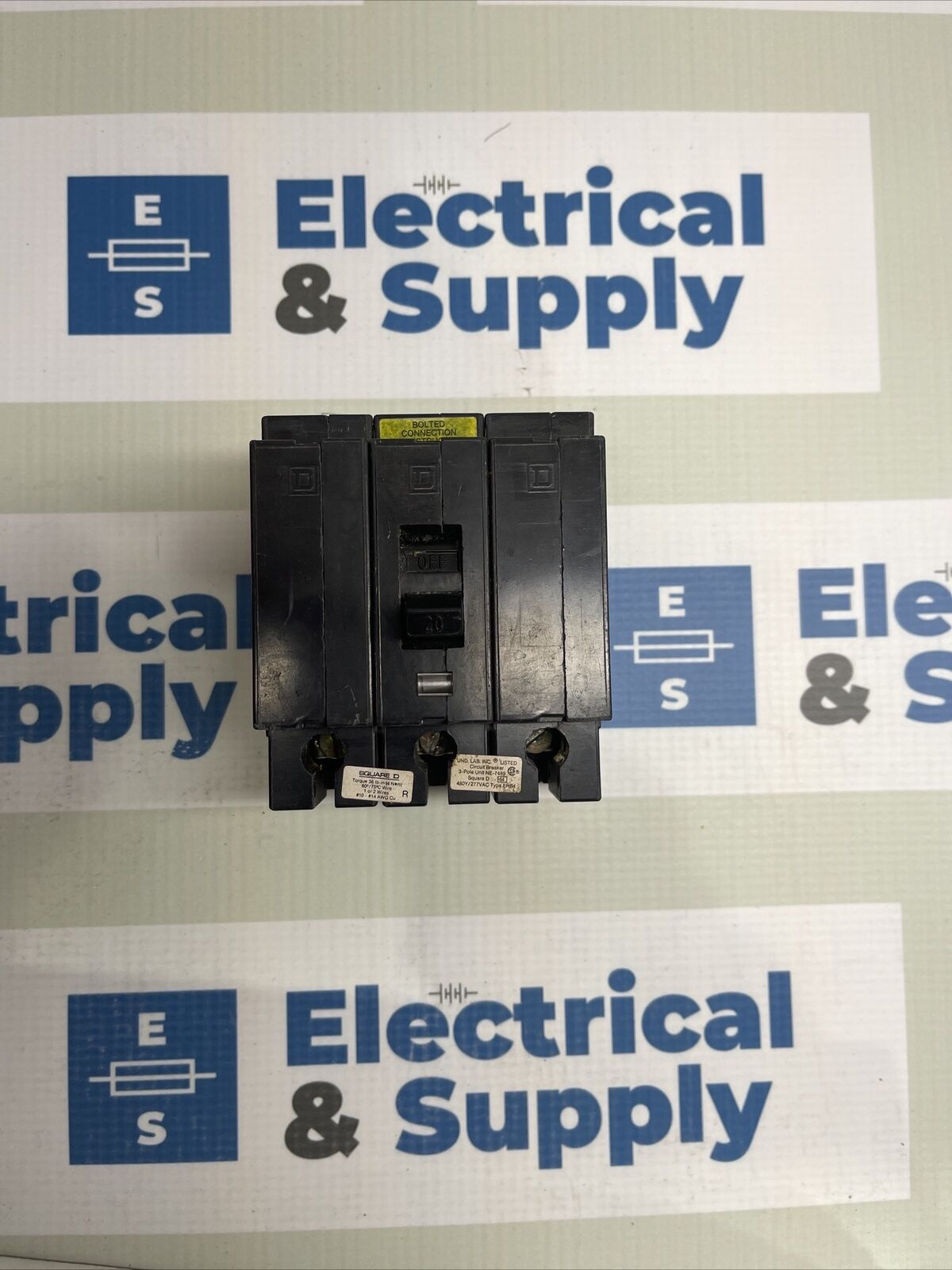 EHB34020 SQUARE D 20 AMP BOLT ON CIRCUIT BREAKER 480Y/277 VAC 3 POLE - Electrical and Supply