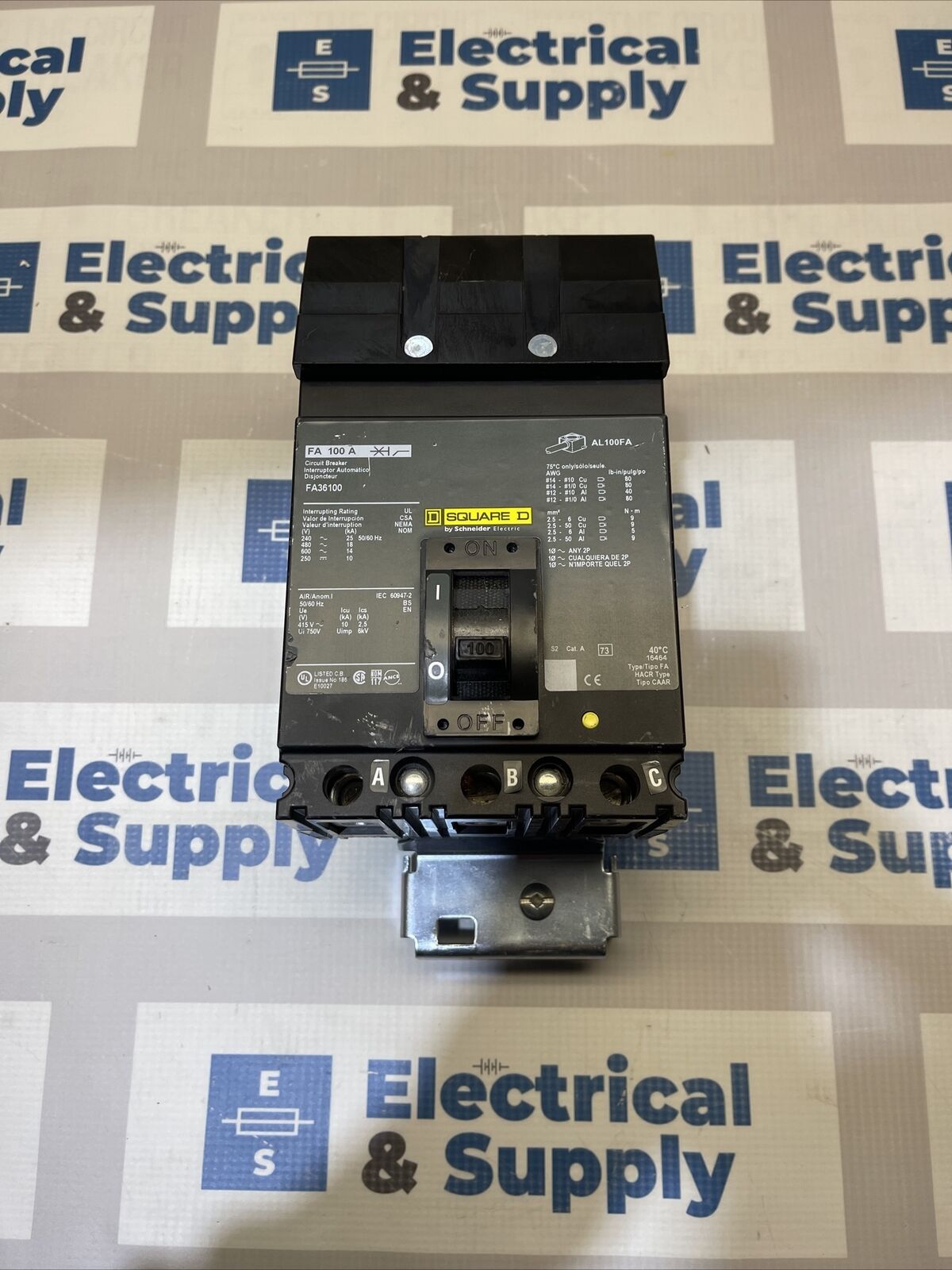 Square D FA36100 I-line Molded Case Circuit Breaker 3P 100A 600V surpl ...