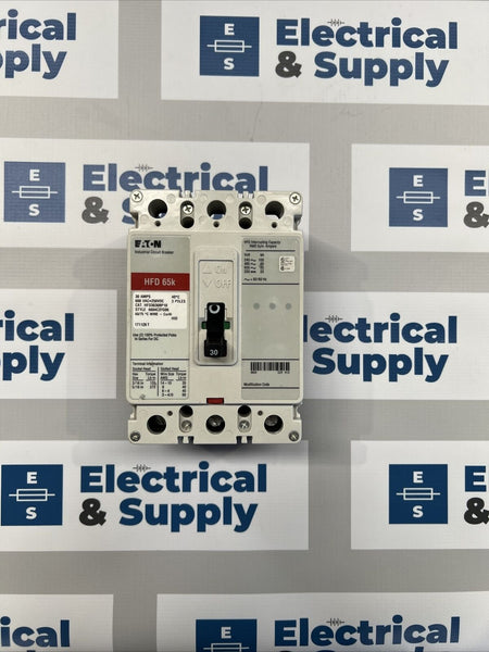 EATON HFD3030 30 Amp 600V 3 Pole HFD 65k Circuit Breaker-Warranty (Ne ...