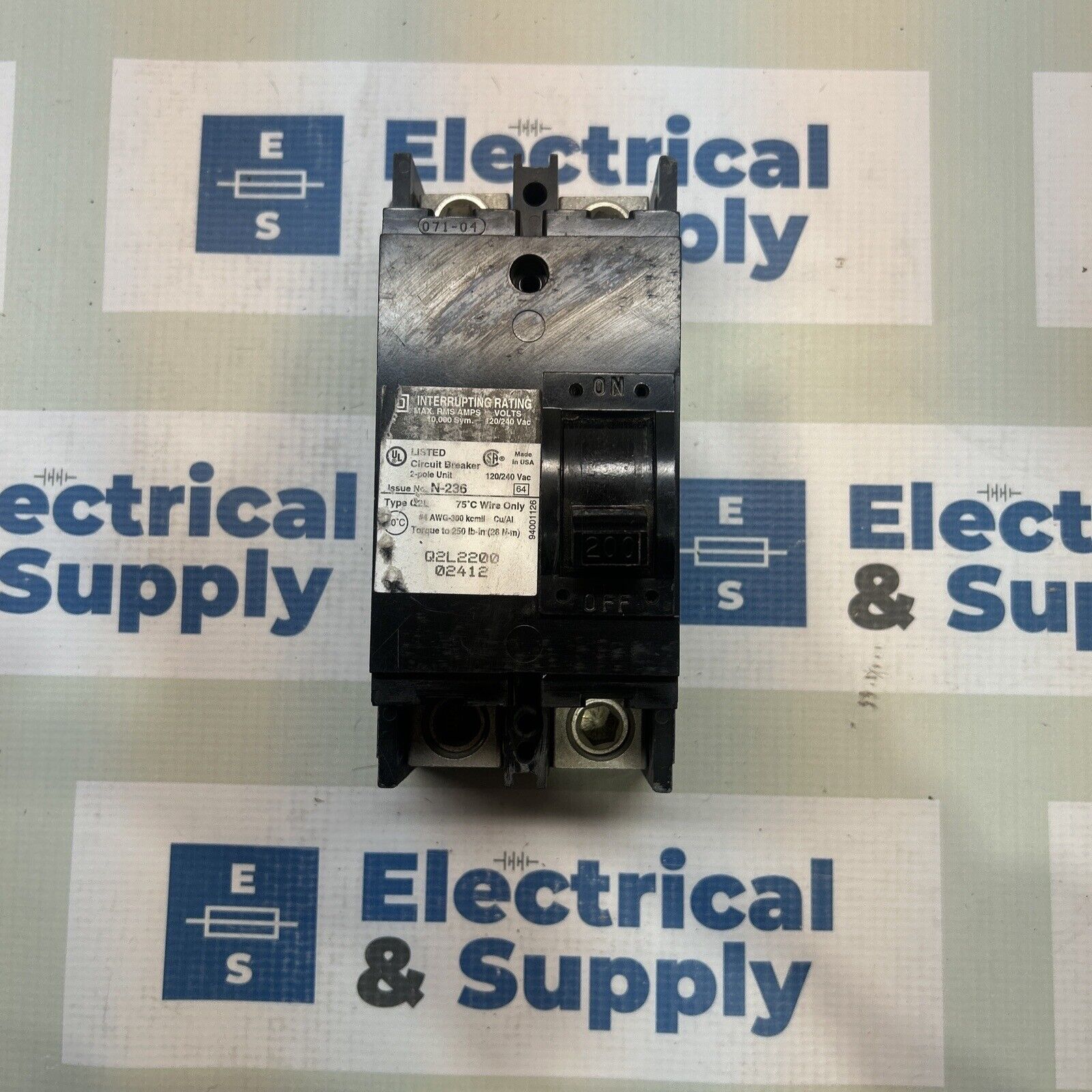 Q2L2200 Square D SQD SQ-D 240 VOLT 200 AMP Circuit Breaker - Electrical ...