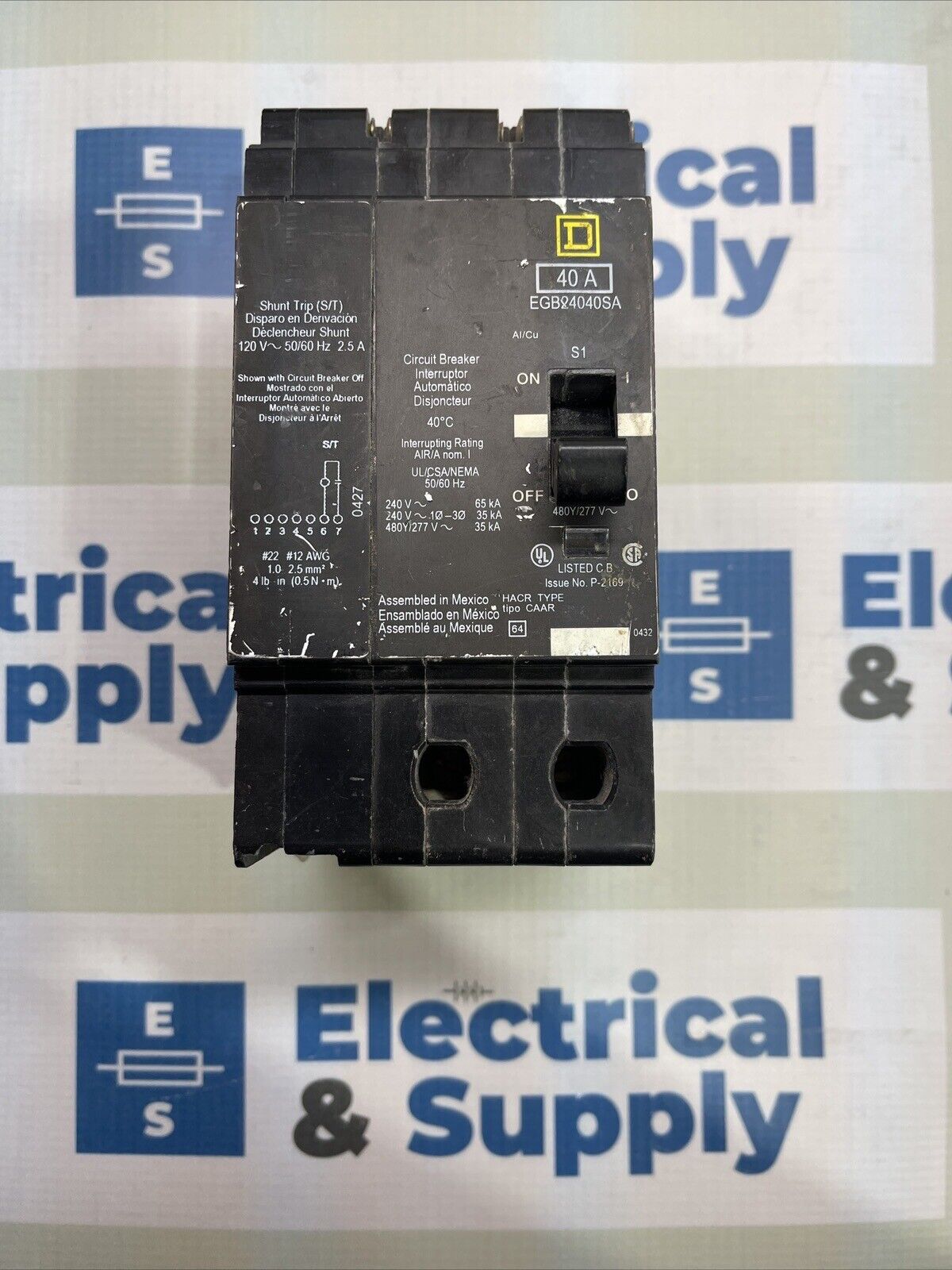 EGB24040SA Square D TYPE EGB 40A 480V SHUNT Trip Reconditioned ...