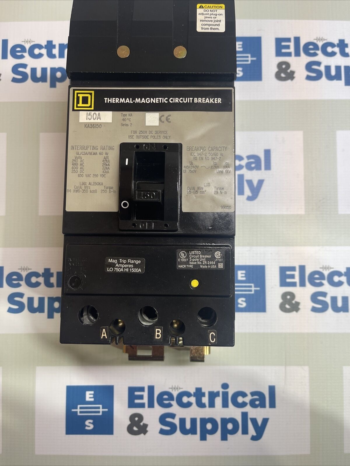 KA36150 150 amp 3 Pole 25kA@480v PowerPact I line Circuit Breaker ...