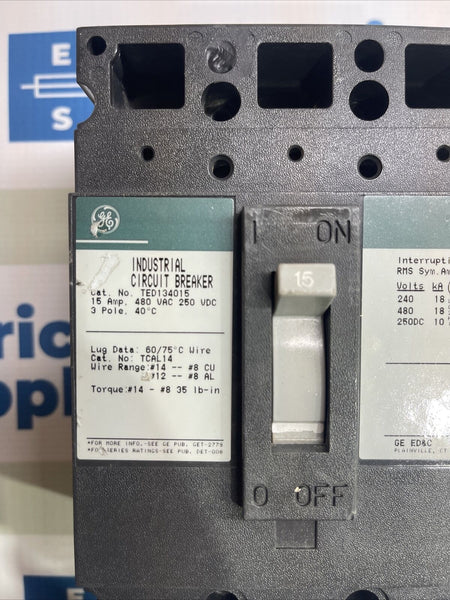 TED134015GR 3-Pole 15A Industrial Circuit Breakers - Electrical and Supply