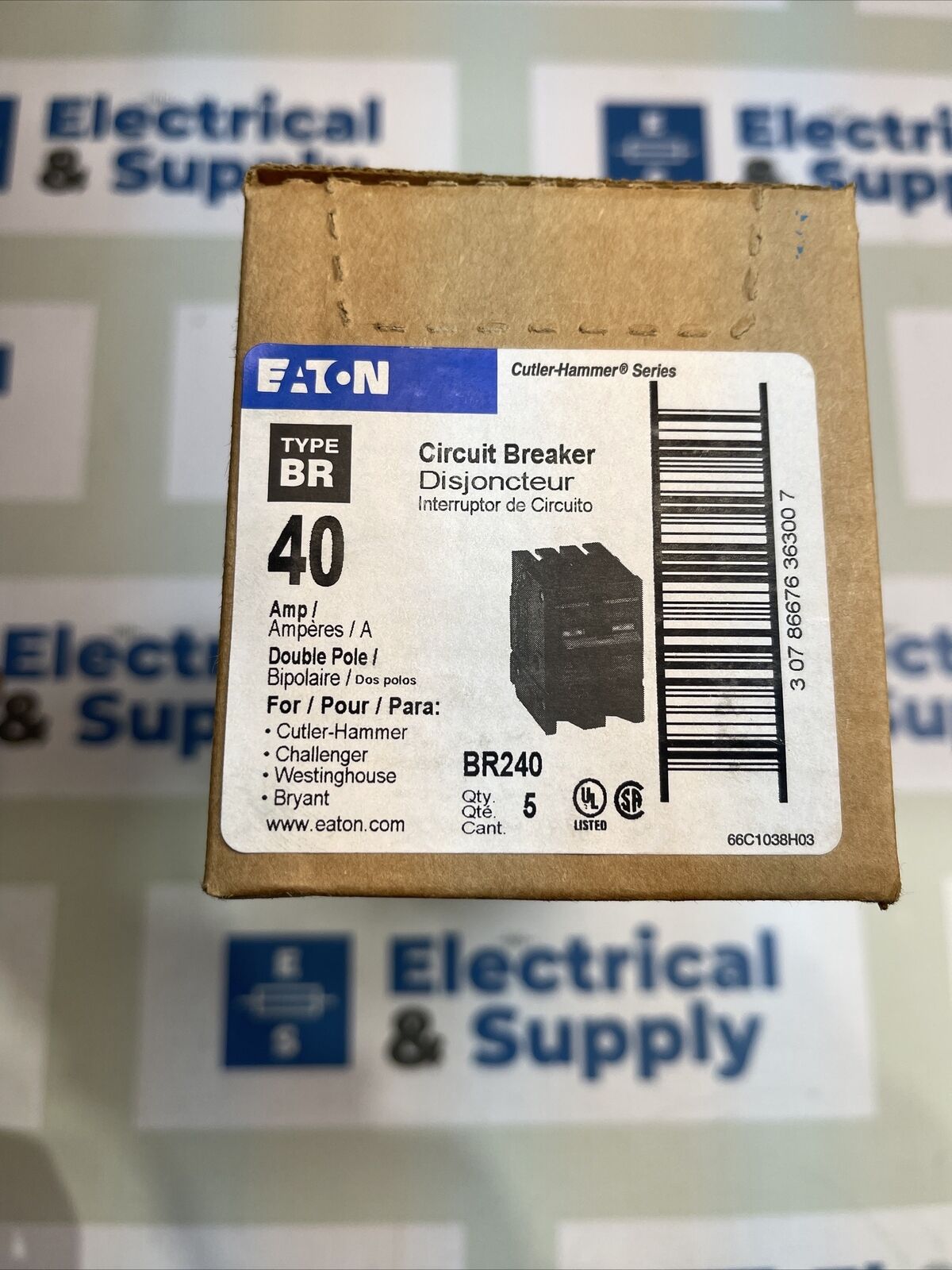 BR240 | Cutler-Hammer, Eaton | 40 Amp | 120/240 Volt | 2 Pole | Standa ...