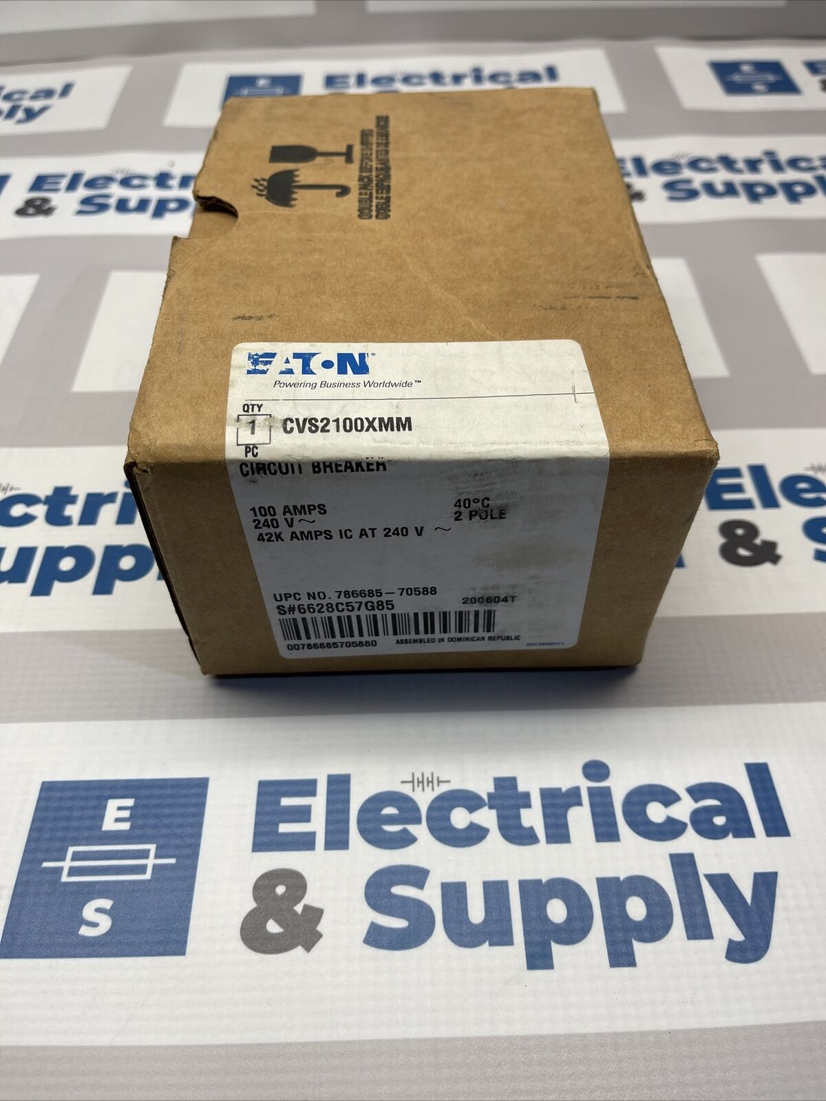 CVS2100XMM | Eaton | 100 Amp | 240 Volt | 2 Pole | Rated 42k AIC Circu ...