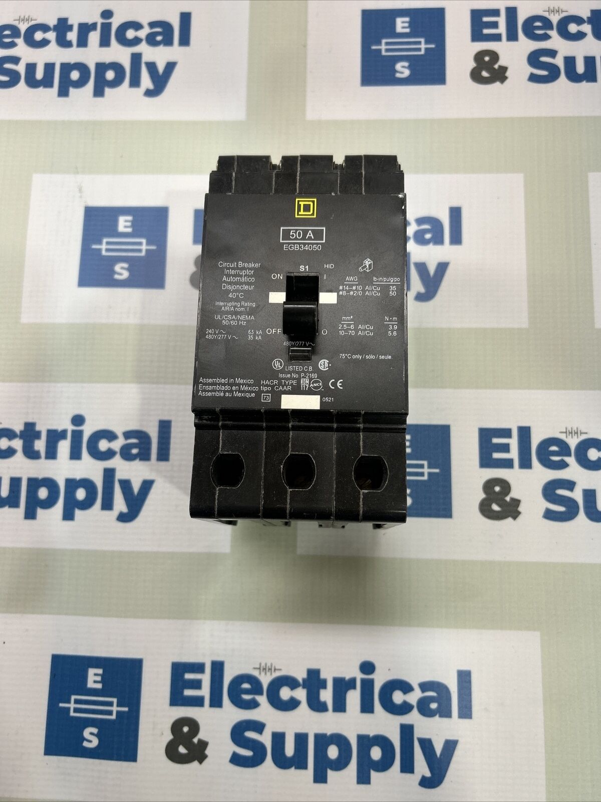 EGB34050 | Square D | 50 Amp | 480 Volt | 3 Pole | 65K | Circuit Break ...