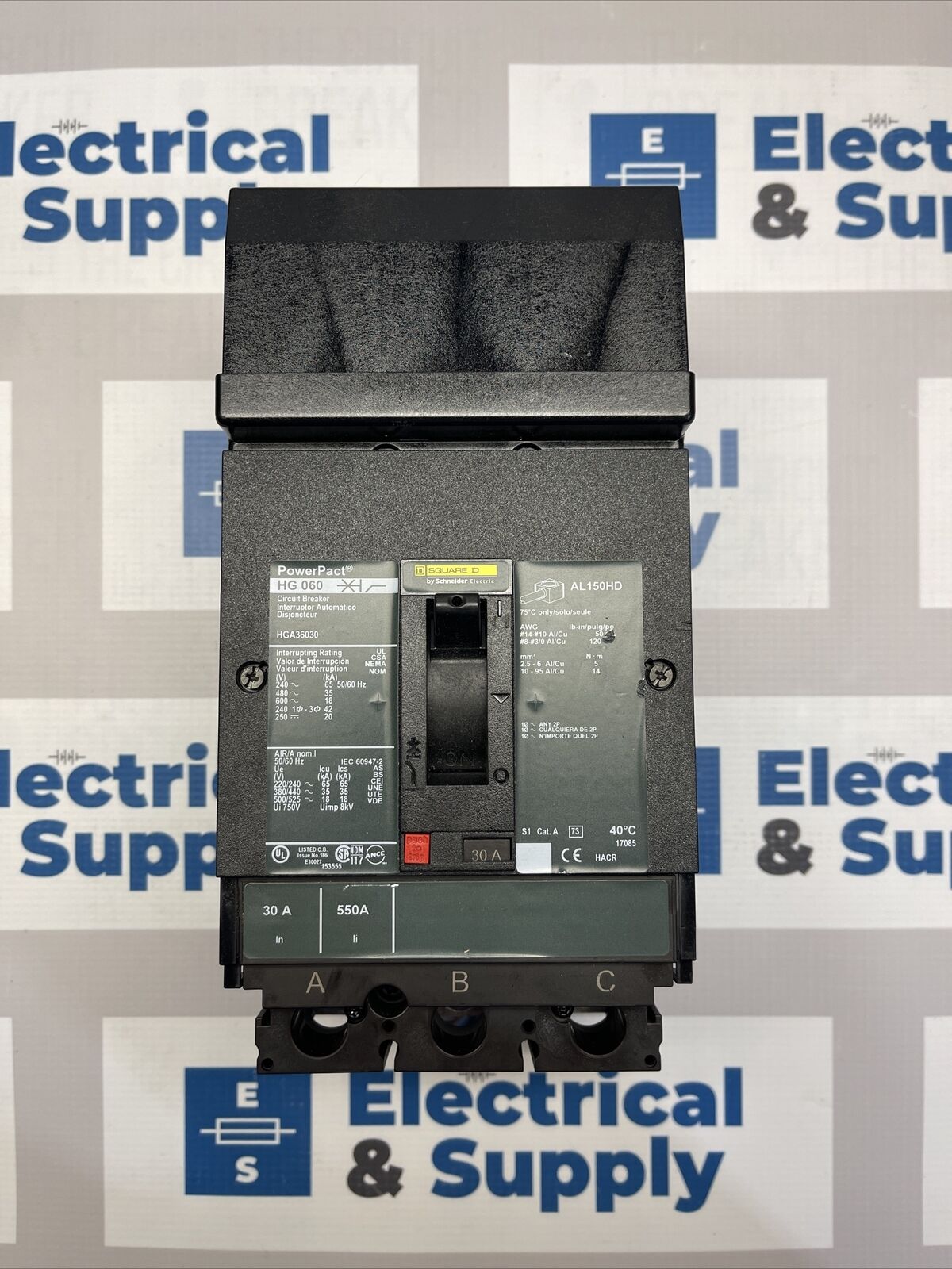 Square D HGA36030 I Line Circuit Breaker 30 Amp 3 Pole 600 Volt New In ...