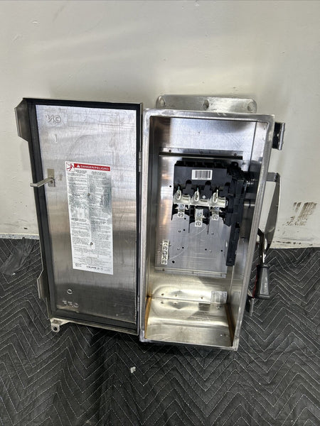 HU363DS Stainless Steel 100 AMP 600 V Square D Safety Switch Non-Fused ...