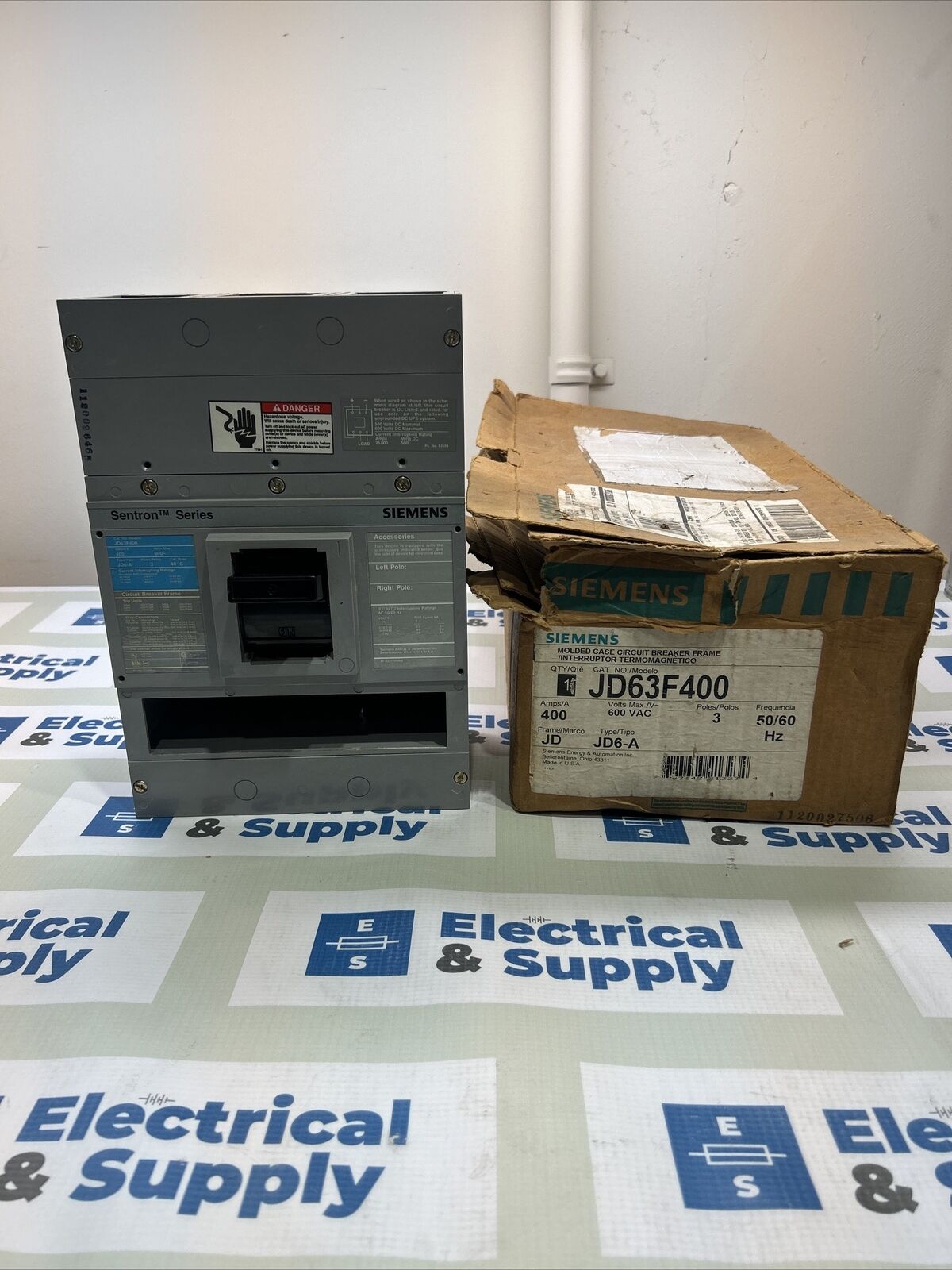 JD63F400 NEW SIEMENS 400 AMP CIRCUIT BREAKER 3 POLE 600 VAC ...
