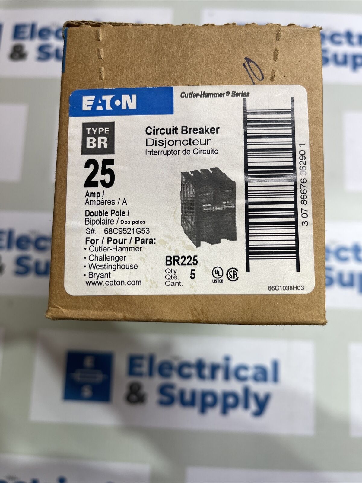 BR225 | Eaton, Cutler-Hammer | 25 Amp | 120/240 Volt | 2 Pole | Box of ...