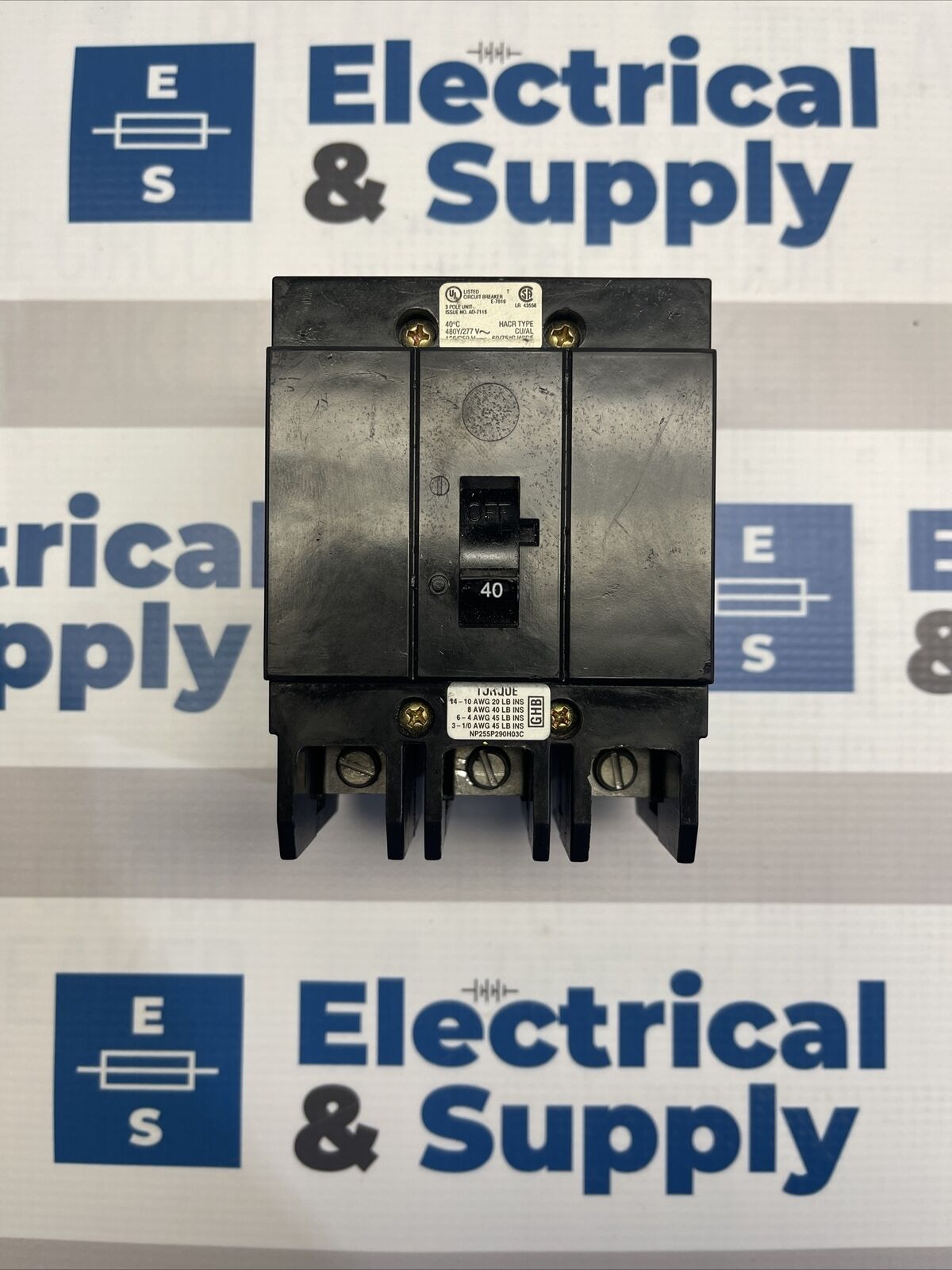 Cutler-Hammer/Eaton | GHB3040 | 40 Amp | 277/480VAC | 3 Pole | Bolt-On ...