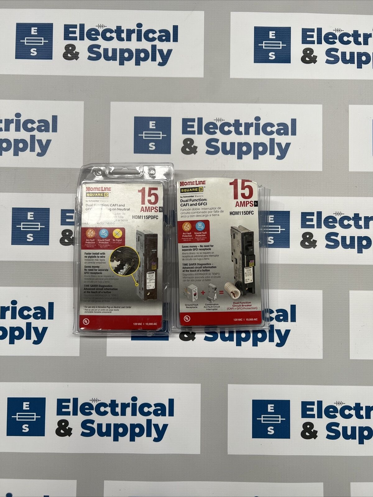 Square D | HOM115PDF | 15 Amp | 120 Volt | 1 Pole | 2 Combo Dual AFCI ...