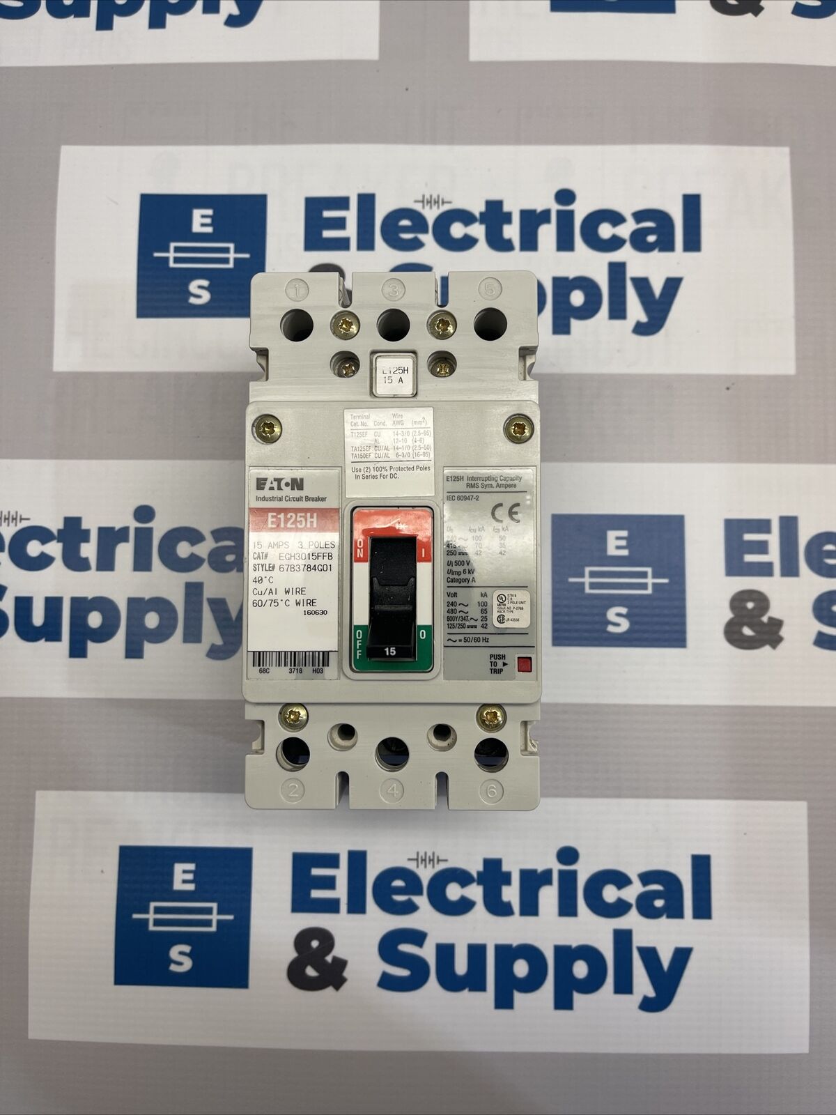 Eaton | EGH3015FFB | 15 Amp | 600Y/347VAC | 3 Pole | Reconditioned E12 ...