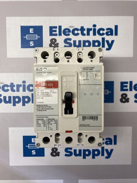 Eaton | EDS3225 | 225 Amp | 240 Volt | 3 Pole | EDS 42k Circuit Breake ...