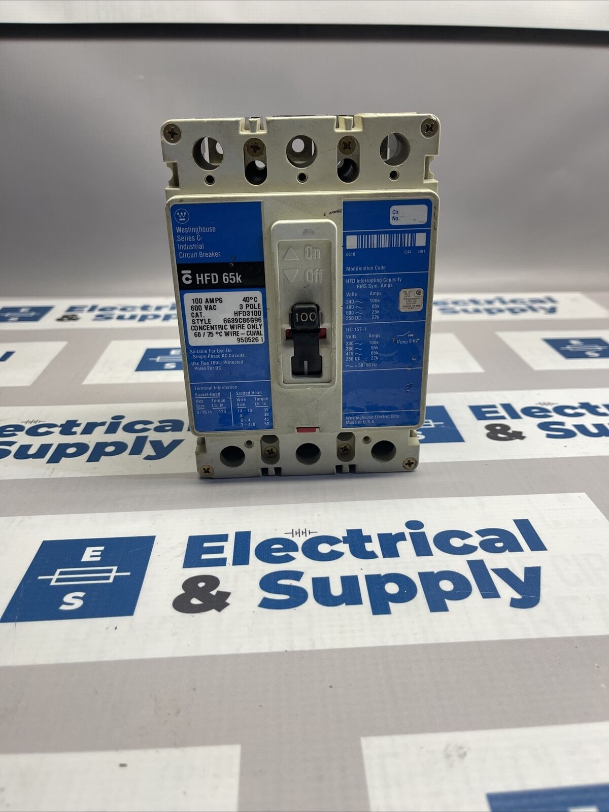Cutler-Hammer | HFD3100 | 100 Amp | 600 Volt | 3 Pole | Circuit Breake ...