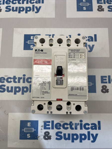 Cutler-Hammer | EHD3040 | 40 Amp | 480 Volt | 3 Pole | New Pullout Cir ...