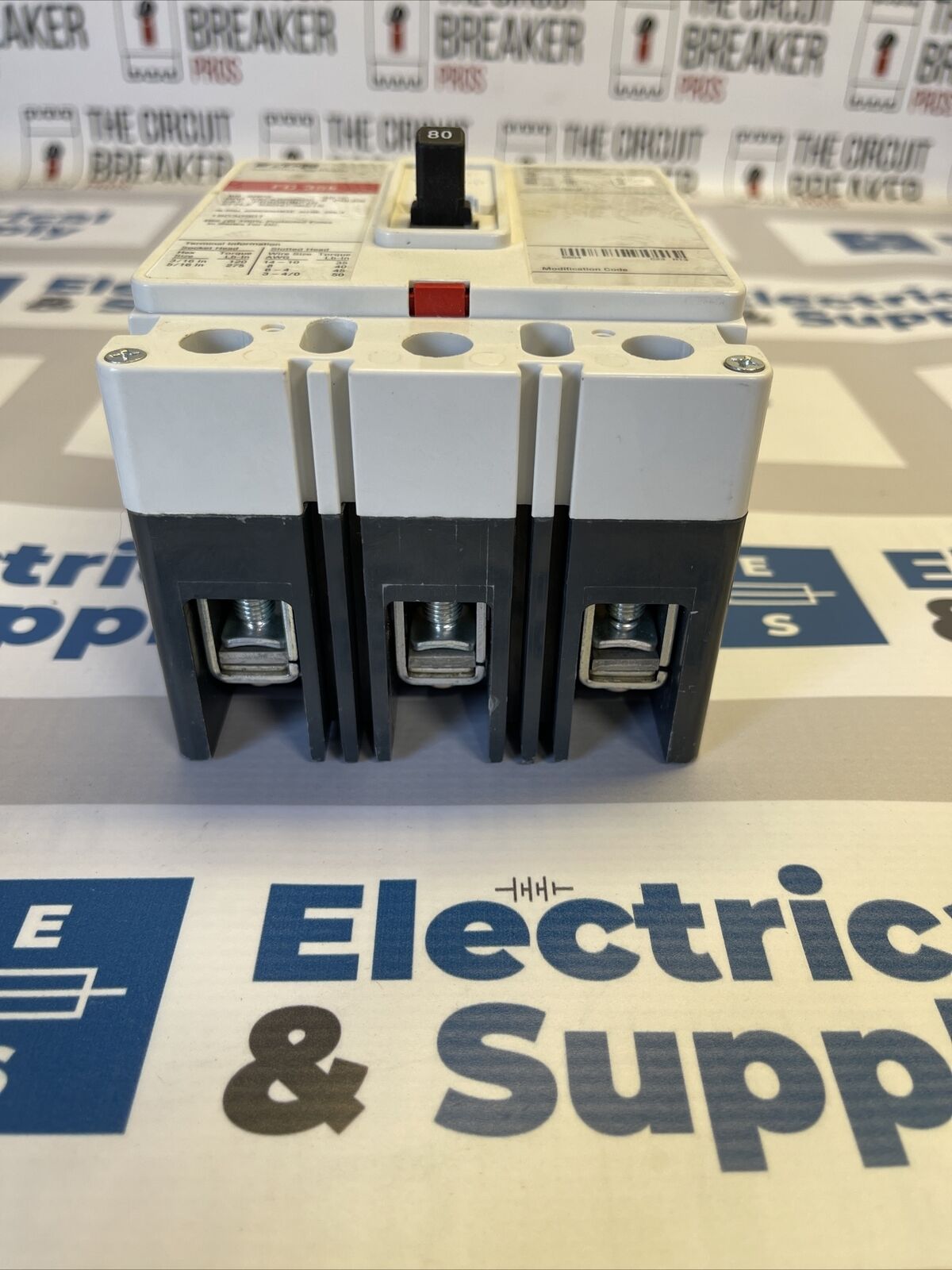 Eaton | FD3080 | 80 Amp | 600 Volt | 3 Pole | New Surplus Circuit Brea ...